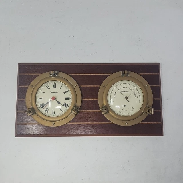 PORTHOLE SHIP'S CLOCK And Barometer. Spectrum Clock. Weathermaster ...