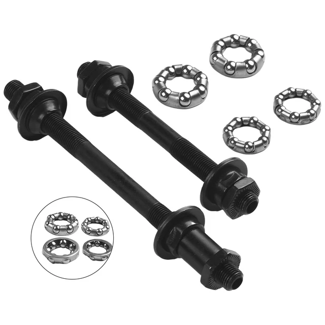 PARTS BIKE AXLES Set With 1/4 3/16 Balls Axles With Balls Black Hub Axle Steel $25.10 - PicClick AU