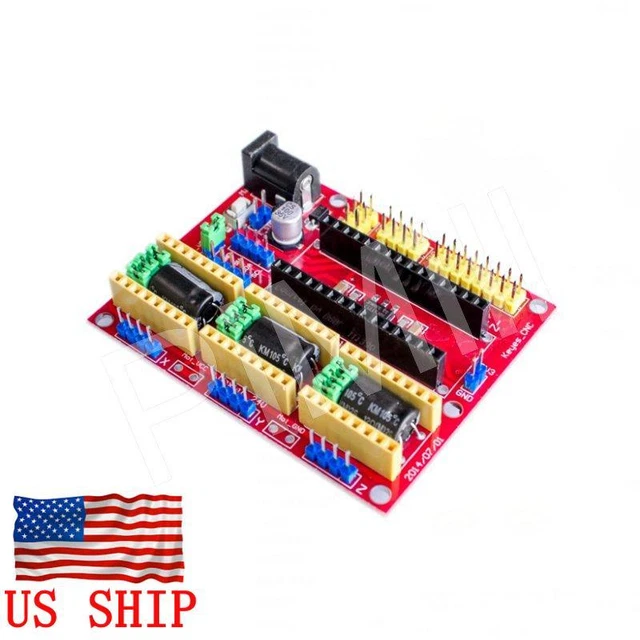 CNC SHIELD V4 Engraving Machine Stepper Motor Driver for Arduino US ...