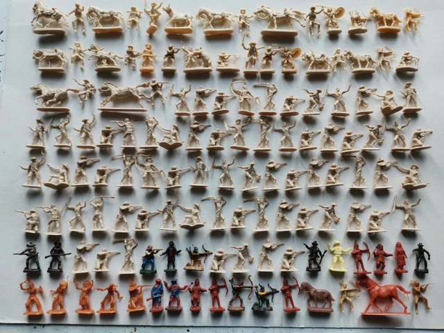 LOT SOLDATS ANCIENS atlantic imex Revell Cowboys indiens figurines 1/72 ...