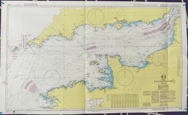 ADMIRALTY 2675 ENGLISH Channel Map Charts Maritime Nautical Marine Wall ...