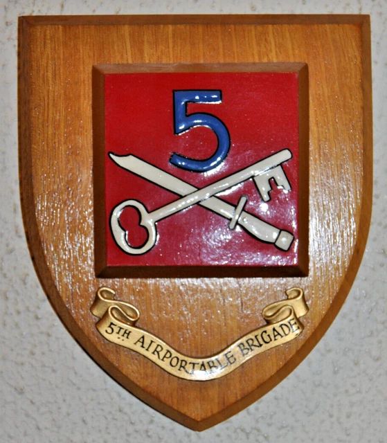 5TH AIRPORTABLE BRIGADE regimental mess wall plaque shield £40.00 ...