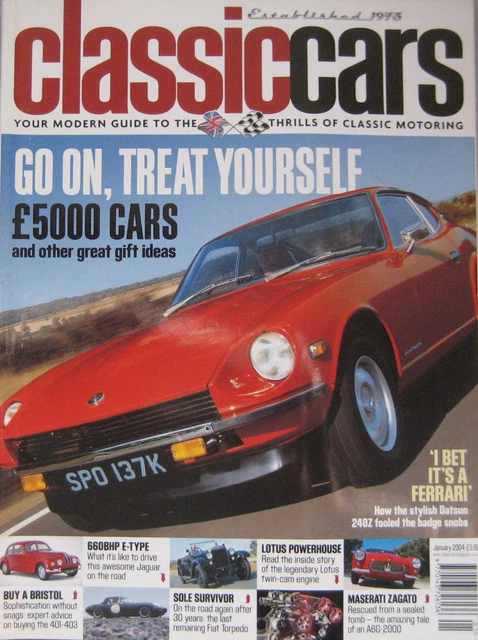 CLASSIC CARS 01/2004 featuring Maserati Zagato, Datsun 240Z, Lynx ...