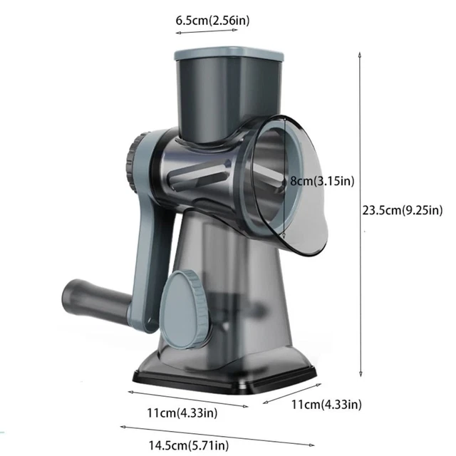 MANUAL ROTARY CHEESE Grater Labor-saving Ice Shaved Machine Carrots £20 ...