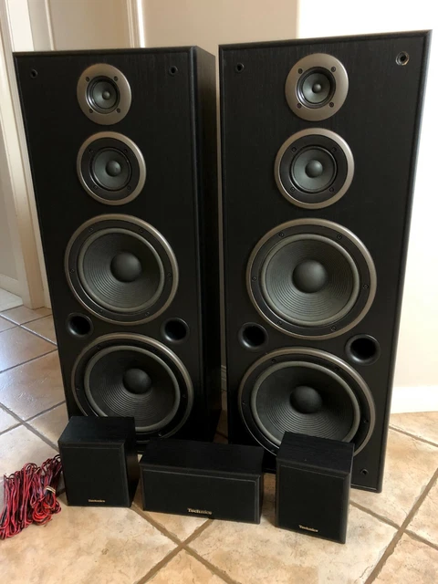 TECHNICS SPEAKERS SB-A34 Floor Standing Vintage 3 Way 260 Watts 8 OHMS ...