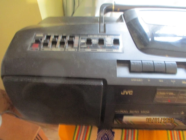 JVC RC-X510 HYPER Bass Cd/Tape/Tuner Portable Audio Boom Box - Vintage ...
