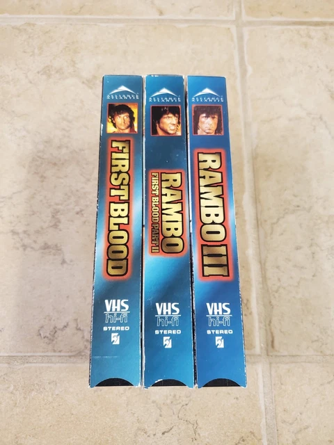 RAMBO VHS TRILOGY Set Widescreen Digitally Remastered Vintage Action ...