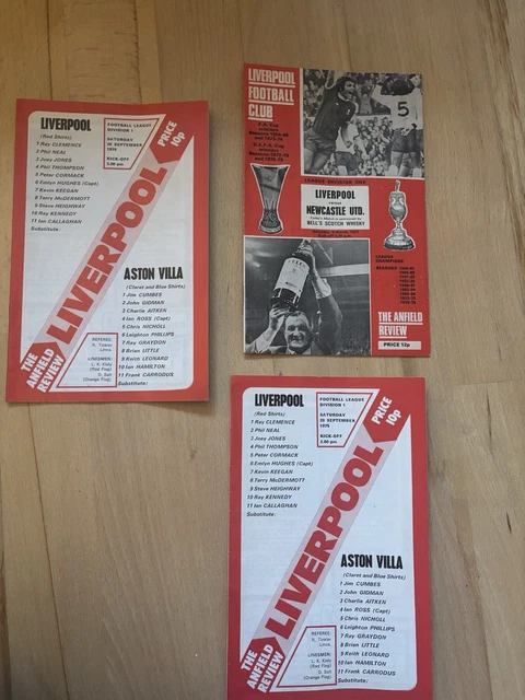 LIVERPOOL FC PROGRAMMES from 1977, 1980 and 1975 £5.45 - PicClick UK