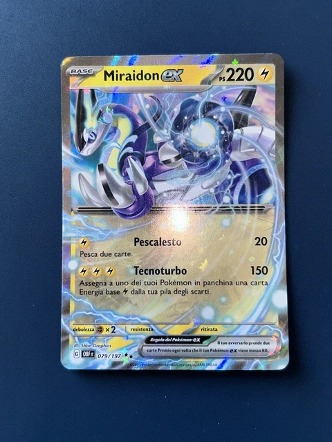 CARTE POKÉMON MIRAIDON EX 079/197 Ossidiana Infuocata Rara Ita Mint EUR ...