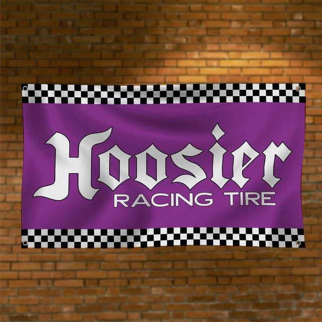HOOSIER FLAG 3X5FT Car Show Racing Tire Banner Garage Man Cave Wall ...