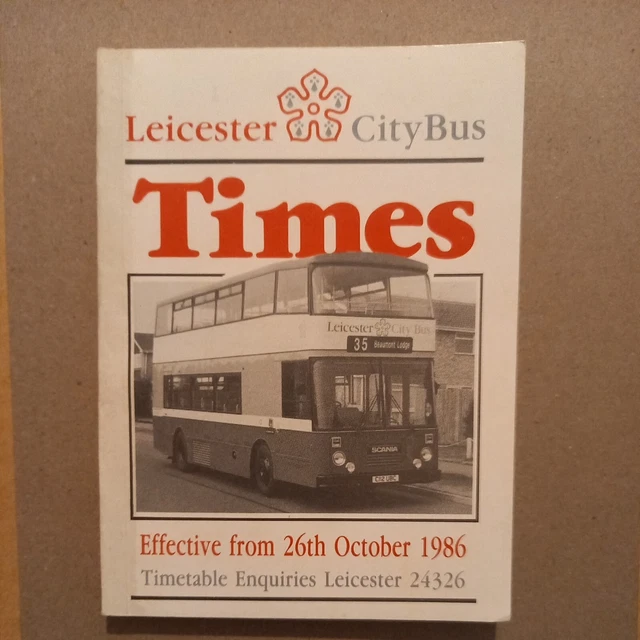 1986 LEICESTER CITY Bus Timetable Book Deregulation Day Issue £4.50 ...