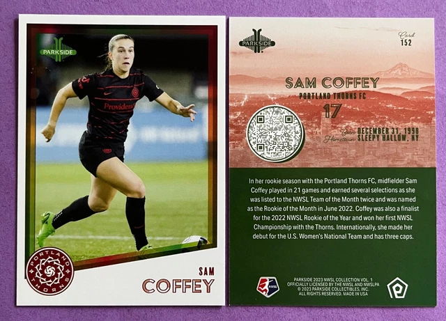 CARTE SAM COFFEY 2023 Parkside NWSL volume 1 #152 THORNS QTY EUR 3,37 ...