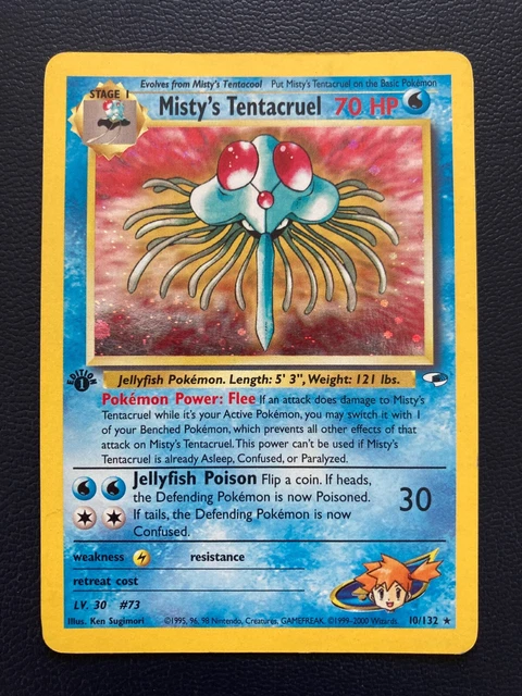 MISTY'S TENTACRUEL 10/132 Ed 1 Gym Heroes 1st edition WIZARDS Pokémon ...