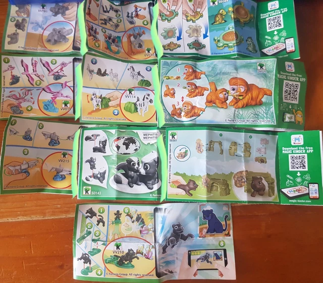 X10 KINDER EGG Surprise Animals Cake Toppers Party Bags Easter Hunting ...