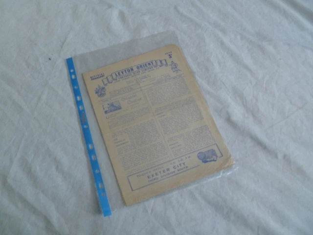 MY PRIVATE COLLECTION of 1950 's Leyton Orient football programmes 3 in ...