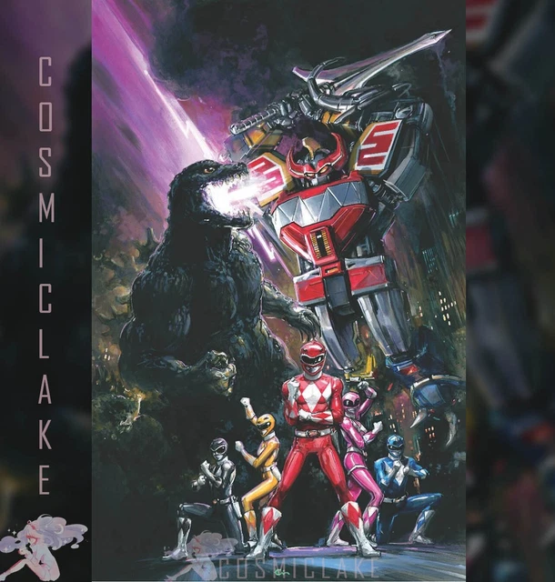 GODZILLA VS MIGHTY Morphin Power Rangers #1 Crain Virgin Le 300 ...