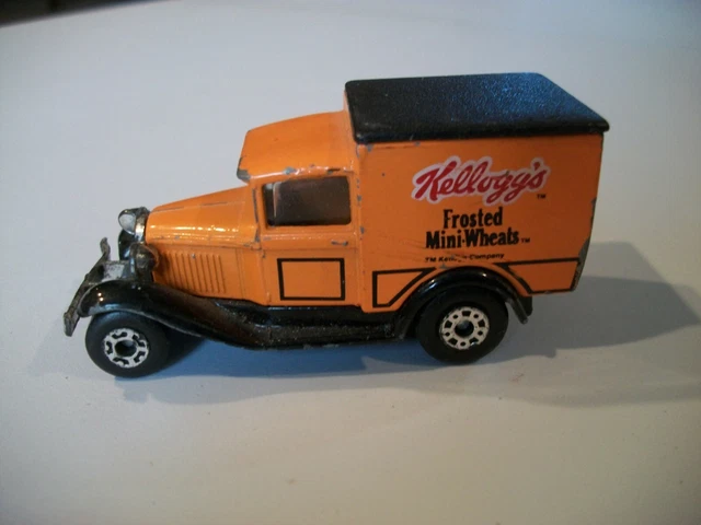 VINTAGE MATCHBOX 1979 KELLOGG'S FROSTED MINI WHEAT Model A Ford 1/64 ...