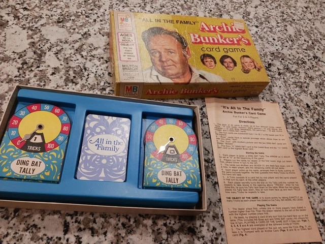 VINTAGE 1972 ALL In The Family Archie Bunker’s Card Game Milton Bradley ...