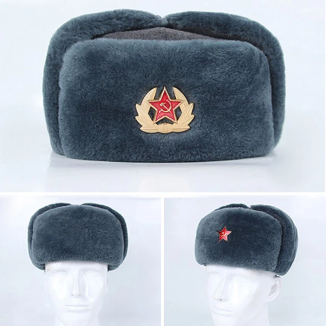 TACTICAL WINTER HAT Soviet Union Russian Ushanka Cold Region Cap w/ Ear ...