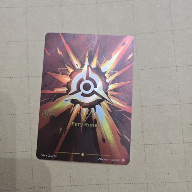 RIFTBOUND LEAGUE of Legends Origins Fury Rune Alt Art 007a/298 £16.93 ...