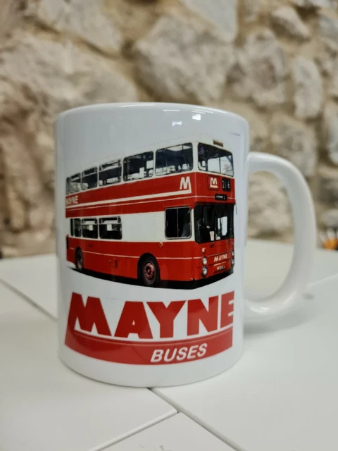 MAYNE OF MANCHESTER Buses Cup Mug 1980s Leyland Atlantean ex GM Buses £ ...