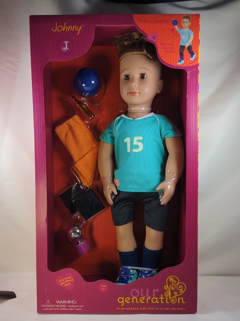 OUR GENERATION JOHNNY Volleyball Player Boy girl Doll 18" non-binary ...