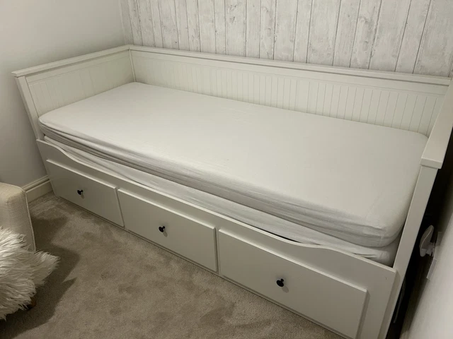 IKEA HEMNES DAY Bed With Draws. Mattress Included . Single Or Double ...