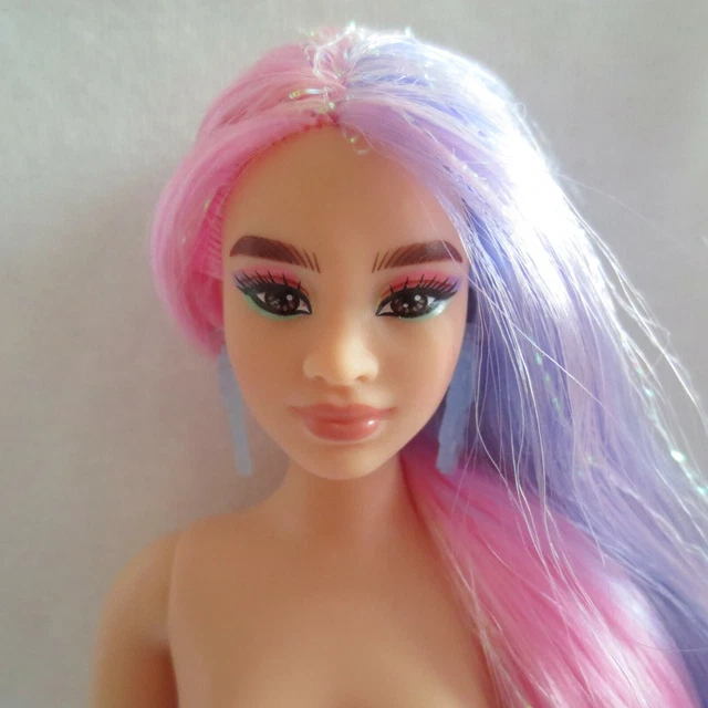 New 2020 Barbie Extra Doll Pink Purple Long Hair Fully Articulated