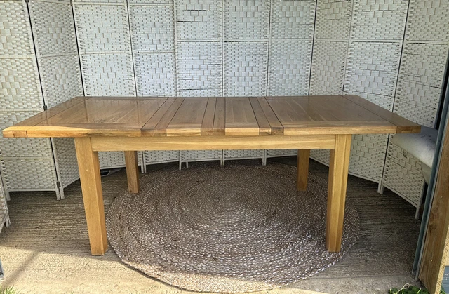 GRANDE TABLE À manger extensive ferme en chêne massif 5x3 à 7x3 pieds ...