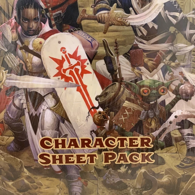 PATHFINDER RPG GAME Character Sheet Pack Second Edition Paizo PZ02202 ...