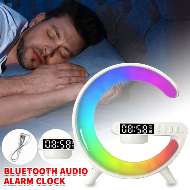 SMART G LAMP Wireless Charger Bluetooth Speaker RGB Alarm Clock Night ...