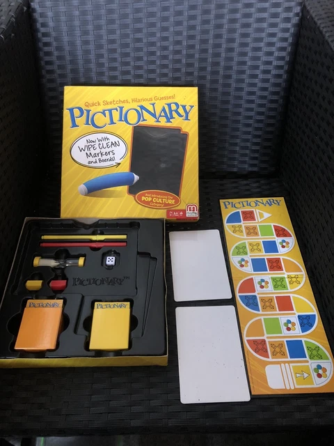 MATTEL GAMES PICTIONARY Family Drawing Board Game Used £7.00 - PicClick UK