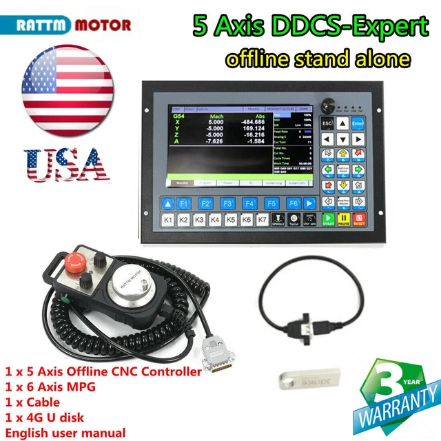 5 Axis Offline Cnc Controller Smc5 5 N N 6 Axis Hand Wheel Mw 75w 12v Power 121257