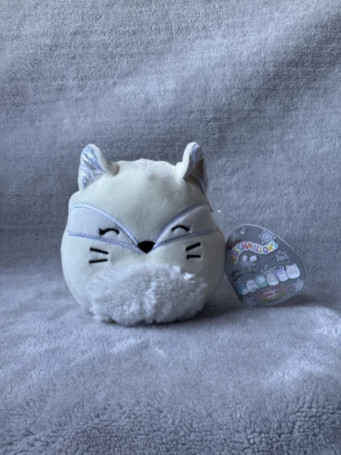 BNWT SQUISHMALLOWS FARINA White Arctic Fox Soft Plush Toy 5" Christmas ...