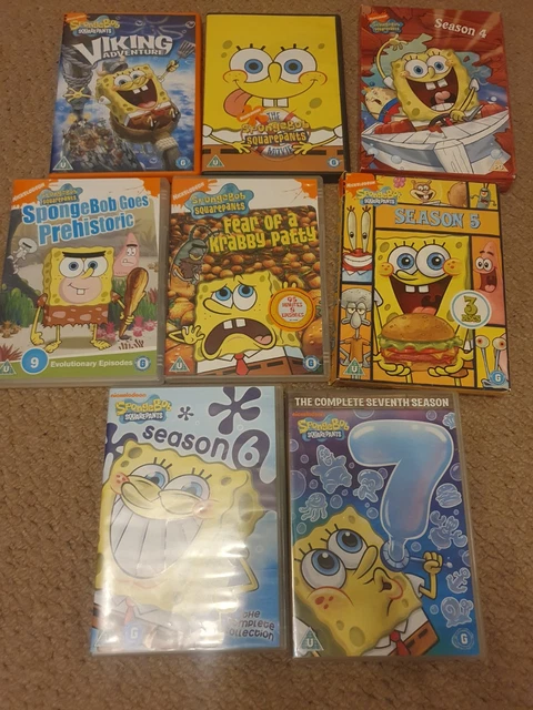 SPONGEBOB SQUAREPANTS DVD Bundle Inc Seasons 4,5 6 & 7 £26.72 - PicClick UK