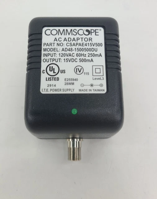 COMMSCOPE AC ADAPTOR - Coax RF Amplifier Power Adapter Model: AD48 ...