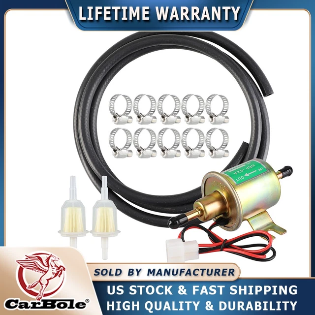12V 3-6 PSI Gas Diesel Inline Transfer Goss Low Pressure Electric Fuel ...