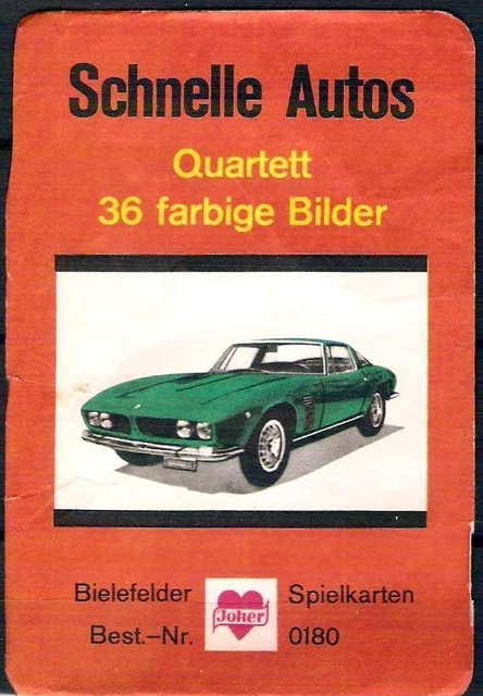 AUTOQUARTETT - SCHNELLE Autos - Bielefelder Spielkarten Nr. 0180 von ...