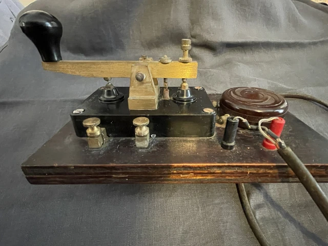 Australian 1940s Clipsal Morse Code Transmission Key Brass And Bakelite 25000 Picclick Au 