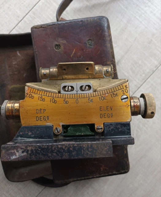 WW1 BRITISH VICKERS Machine Gun Corps Clinometer In Case 1916 1918 ...