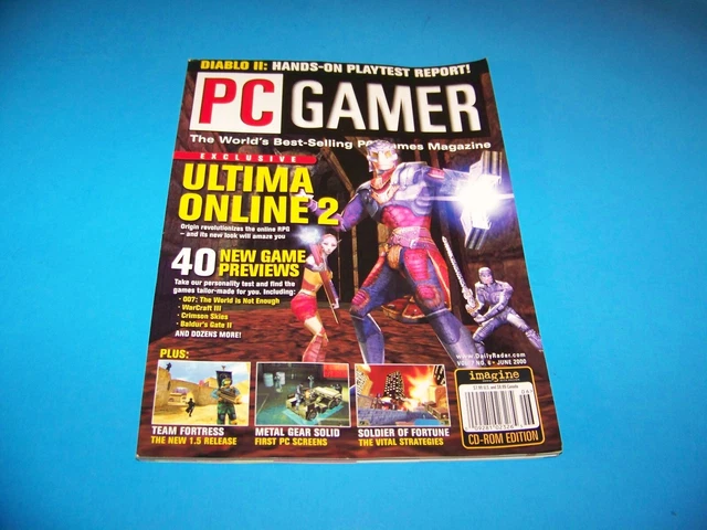 VINTAGE COMPUTER VIDEO Game Magazine 2000 PC Gamer "Ultima Online 2" $9 ...