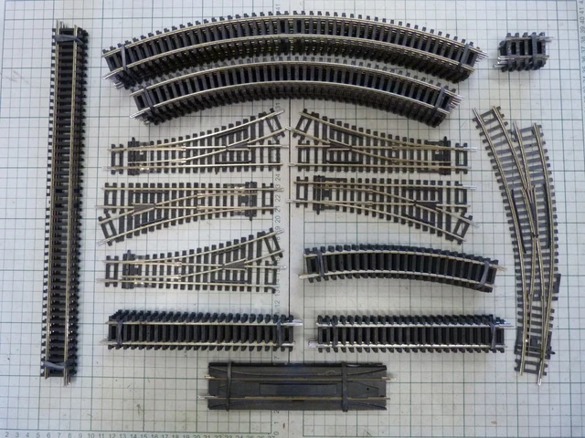 HORNBY NICKEL SILVER track and points job lot for OO gauge model train ...