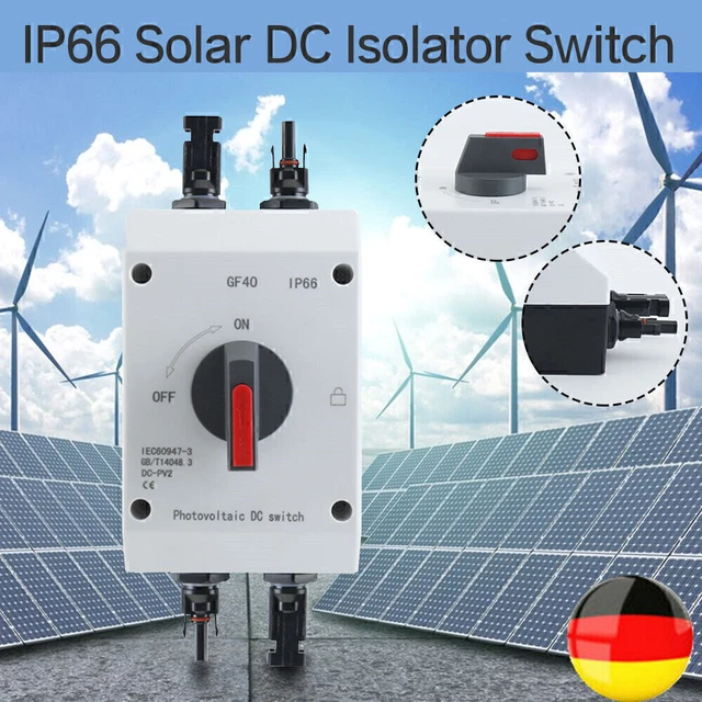 IP66 DC ISOLATOR Switch Solar Changeover Switch Isolator 4-Pin 32A U3H1 ...