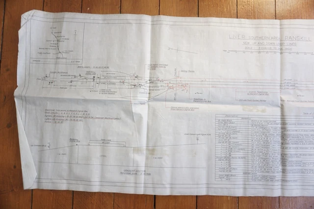 1937 LNER RANSKILL Signalling Railway Plan Diagram Map £39.99 - PicClick UK