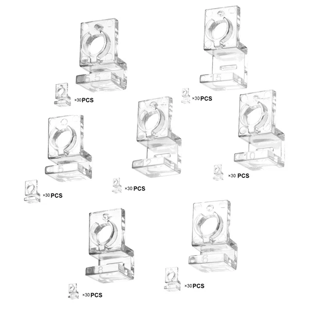 30PCS FISH TANK Glass Lid Clips Stand Clamps Water Pipe Fixing Clamps ...