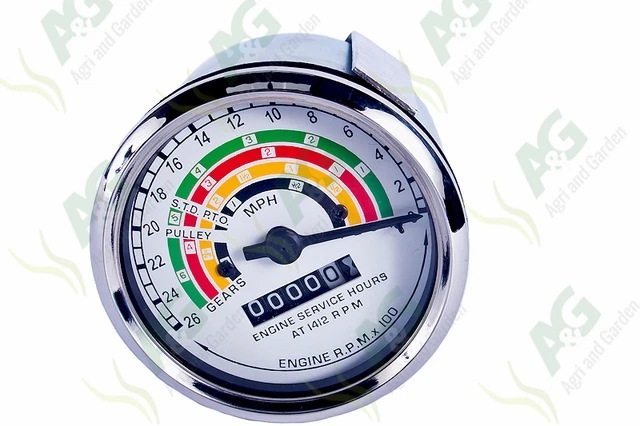 TACHOMETER CLOCK (ANTI Clockwise) suits Fordson Dexta £21.60 - PicClick UK