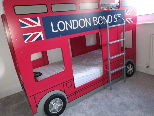JULIAN BOWEN LONDON Bus Kids Bunk bed, red, used £150.16 - PicClick UK