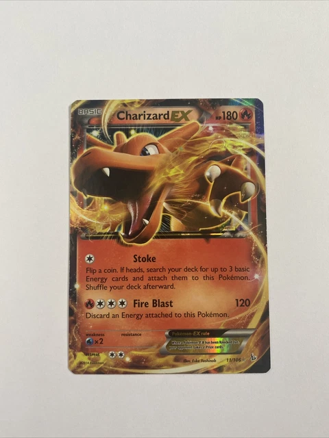 CHARIZARD EX ULTRA RARE 11/106 XY Flashfire Pokemon card TCG NM HOLO 2014 £9.20 - PicClick UK