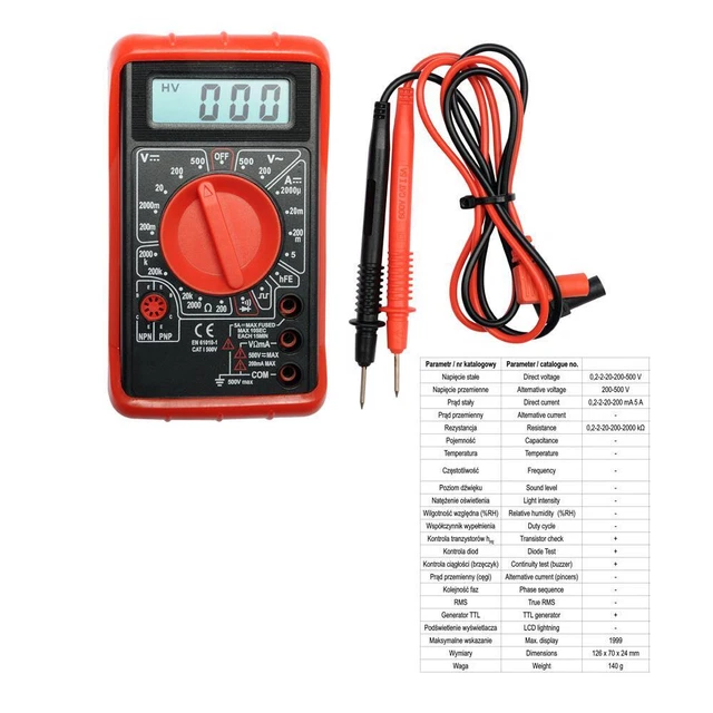 UNIVERSAL MESSGERÄT LCD Digital Multimeter Multimeßgerät Amperemeter Ohmmeter EUR 17,95 ...