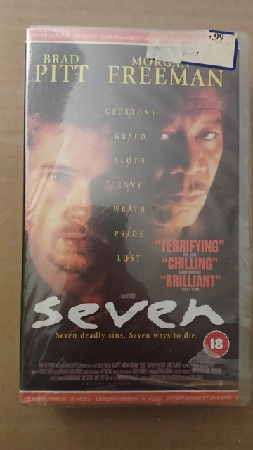 SEVEN AKA SE7EN (1) / UK PAL VHS / ENTERTAINMENT IN VIDEO LABEL ...